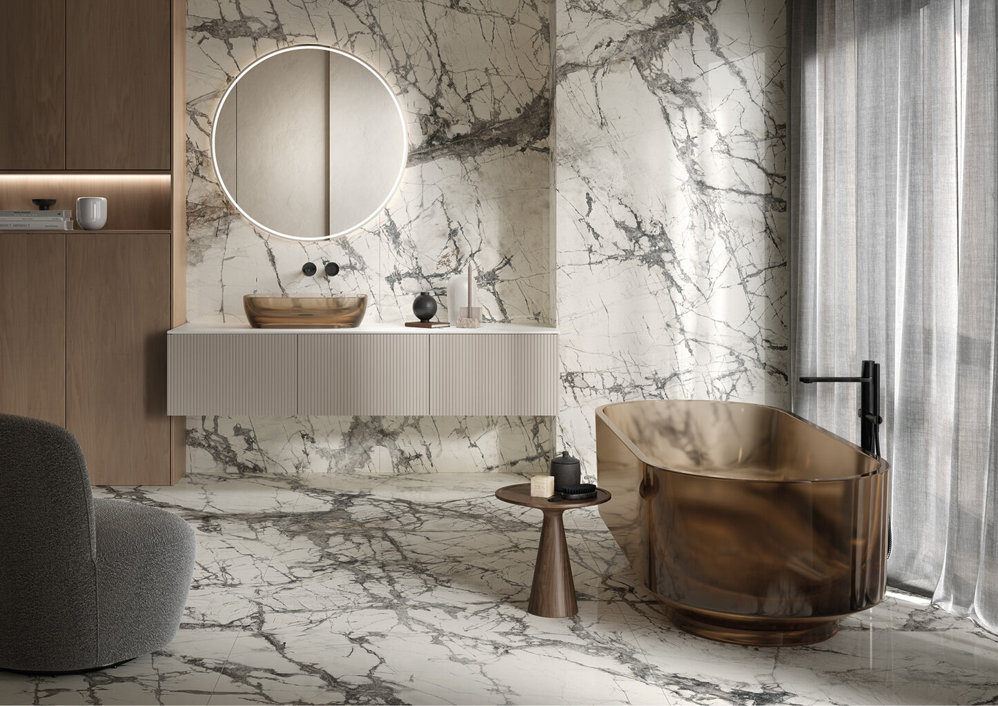 Marmor Badezimmer mit Platten & Marmoroptik | Wiebe Naturstein